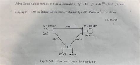 Solved Fig Shows The One Line Diagram Of A Three Bus Chegg