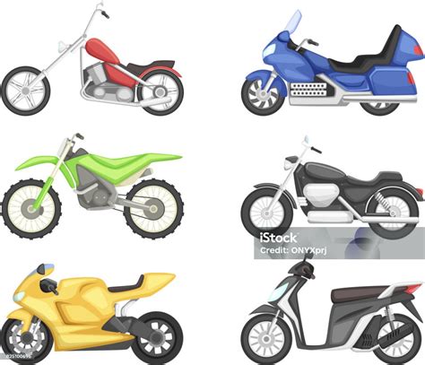 헬기 함 스포츠 자전거 등 오토바이의 종류 벡터 일러스트 레이 션 세트 흰색 배경에서 분리 고풍스런에 대한 스톡 벡터 아트 및 기타 이미지 Istock
