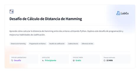 Desafío De Cálculo De Distancia De Hamming Labex