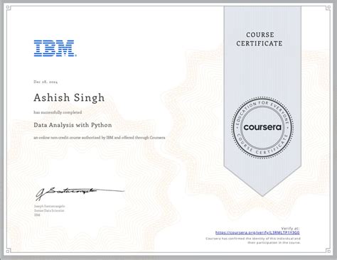 python dataanalysis ibm coursera upskilling ashish singh