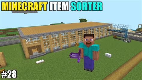 Minecraft Full Automatic Item Sorting System Minecraft Gameplay 28 Youtube