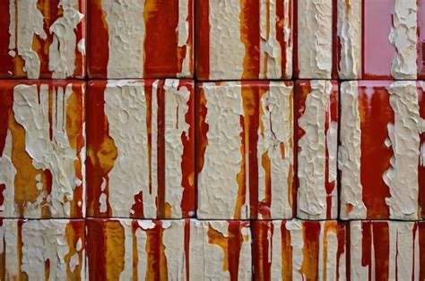 A Stack Of Bricks With A Red Stripe On The Bottom Premium Ai Generated Image