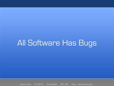 Debugging Dojo Applications PPT