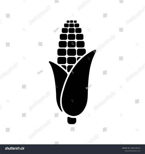 Simple Corn Vector Icon Illustration Stock Vector Royalty Free