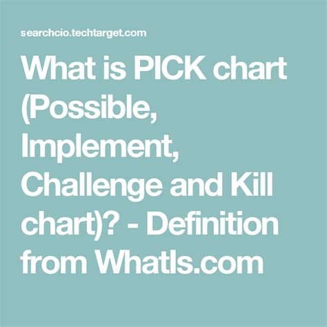 What Is PICK Chart Possible Implement Challenge And Kill Chart Definition From WhatIs
