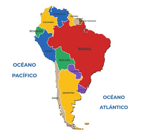 MAPA de SUR AMÉRICA VERSIONES ACTUALES y CLÁSICAS