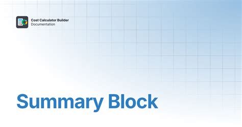 Summary Block Stylemixthemes Docs