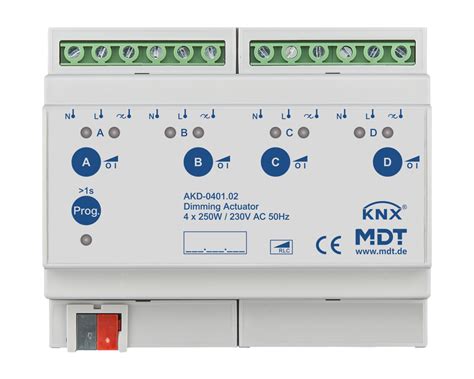 Knx Dimming Actuator 4 Fold 6su Mdrc 250 W 230 V Ac With Active