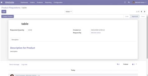 Odoo Ecommerce New Product Requisition Odoo Purchase Requisition