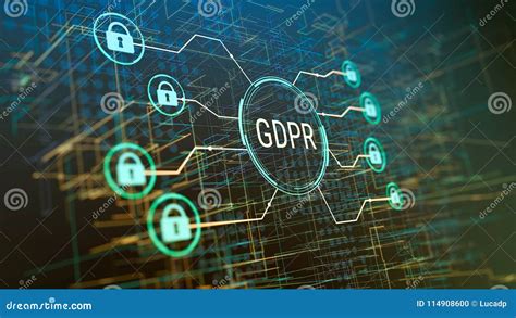 General Data Protection Regulation Gdpr Stock Illustration Illustration Of Europe Computer