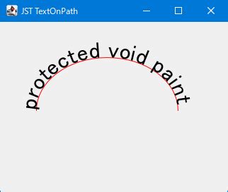 Shape上に文字列を配置する Java Swing Tips