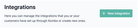 Creating Integrations Kombo