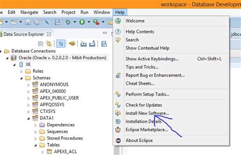 I Dont Have Database Development Perspective In Eclipse Java Se Ide