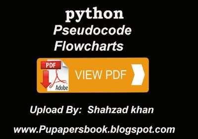 Pseudocode Flowcharts And Python Bsit Past Papers And Books