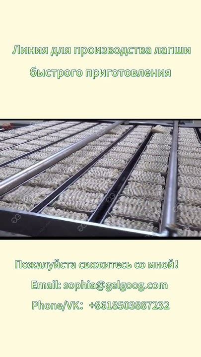 Линия для производства лапши быстрого приготовления Youtube