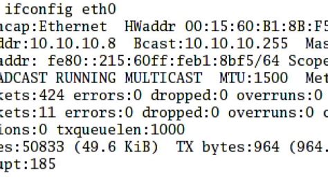 Configuring The Ethernet Interface From The Command Line