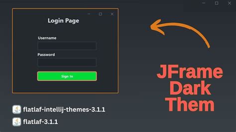 How To Create A Dark Theme Login Page With Jframe Flatlaf Java