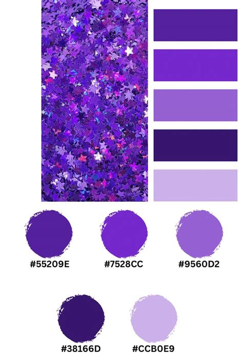 Purple Stars Aesthetic Hex Codes Hex Color Palette Color Schemes