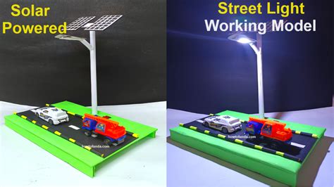 How To Make Solar Powered Street Light Working Model Science Projects Maths Tlm English