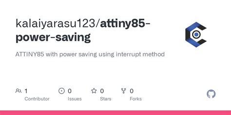 github kalaiyarasu123 attiny85 power saving attiny85 with power