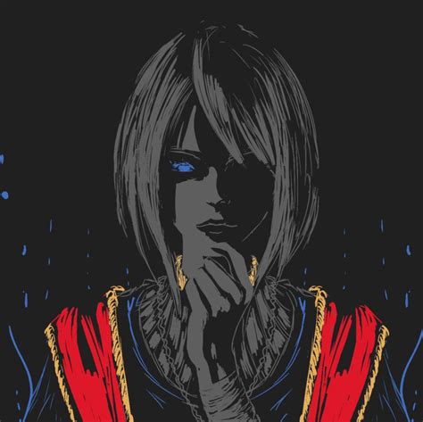 Safebooru 00osamio00 1girl Bandages Black Background Blue Eyes Blue