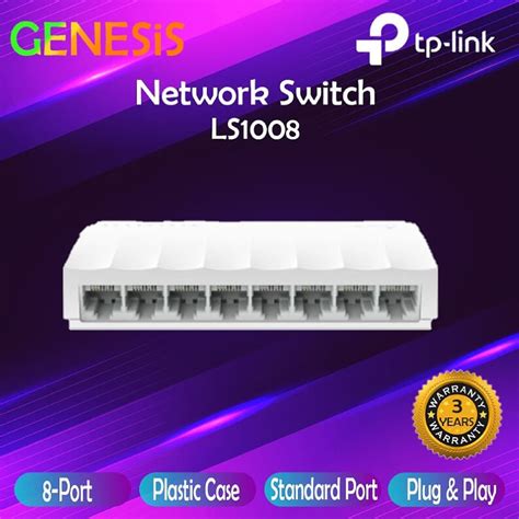 Tp Link Ls1008 8 Port Standard 10100mbps Desktop Switch With Plastic