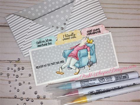 File Folder Tab Card Hot Mess Pink Whisper Designs