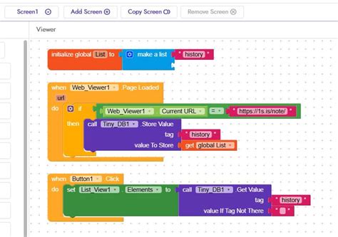 How To Save And Display Webview Browsing History In Kodular Databases Kodular Community
