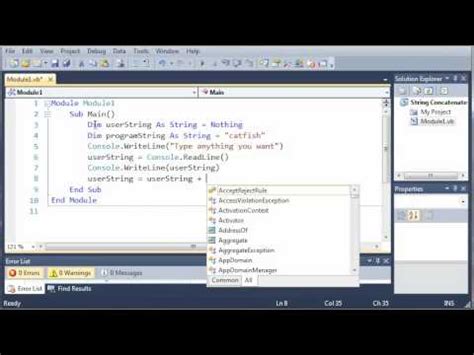 Visual Basic Tutorial 18 Concatenate Strings YouTube