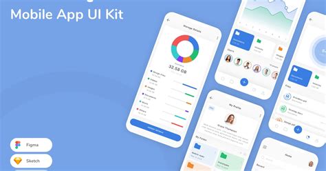 Cloud Storage Mobile App Ui Kit Ux And Ui Kits Ft Cloud And File Envato