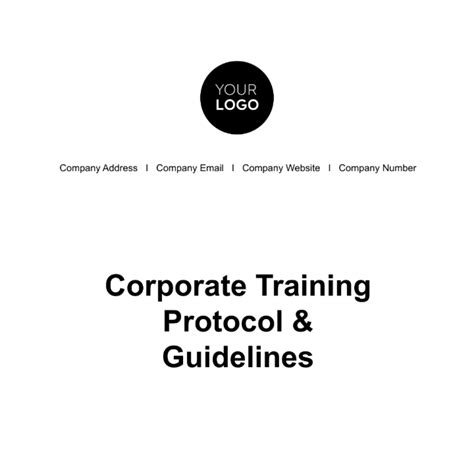 Corporate Training Protocol And Guidelines Hr Template Edit Online And Download Example