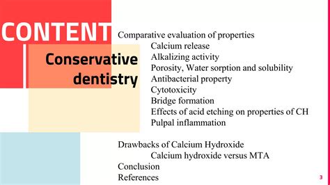 Calcium Hydroxide In Conservative Dentistry Pptx