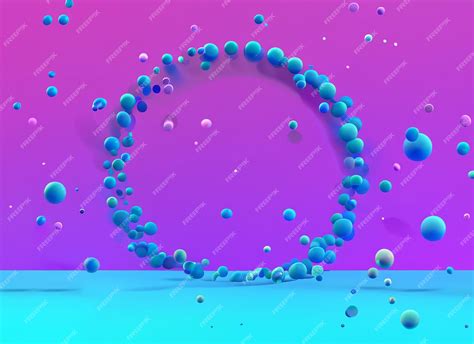 Premium Ai Image 3d Render Particles Background With Color Full