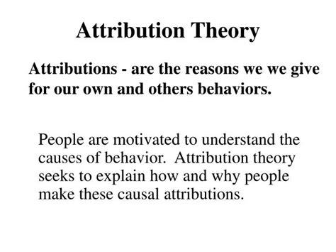 Ppt Attribution Theory Powerpoint Presentation Free Download Id173949