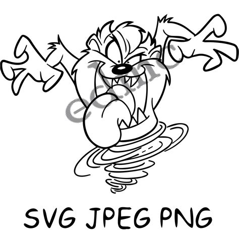 Tasmanian Devil Tornado Drawing