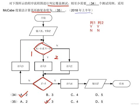 软考129 上午题 【软件工程】 Mccabe度量法白盒测试真题 软考129 上午题 【软件工程】 Mccabe度量法白盒测试真题
