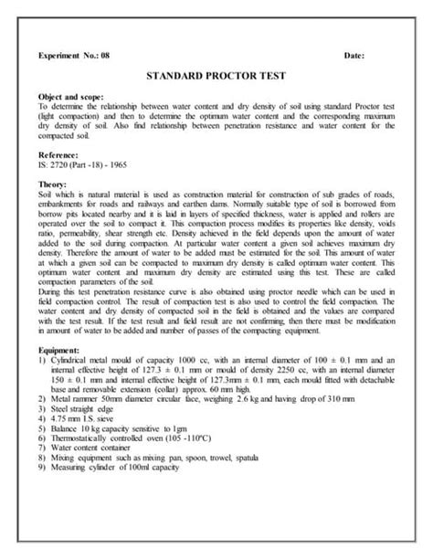 Ex 8 Standard Proctor Test Docx