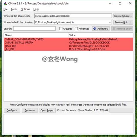 Build cmake gui使用