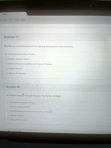 Question 57 Provides An Overall Framework For Viewing Development And