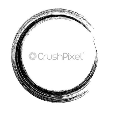 Round Grudge Frame Isolated On White Brush Stroke Circle Easy Stock Vector 5310302 Crushpixel