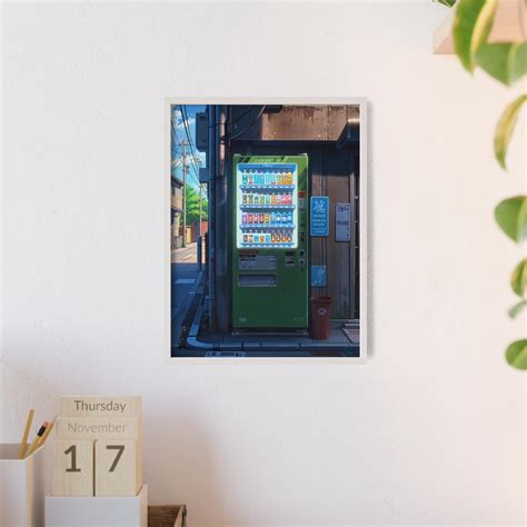 Retro Japanese Vending Machine Wall Art Vintage Inspired Tokyo Decor