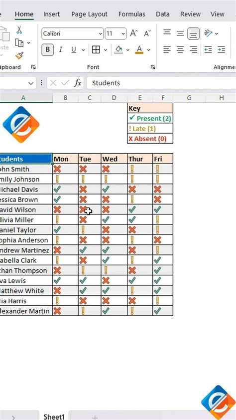 📅 ️ Excels Conditional Formatting Feature Allows You To Visually Represent Attendance Status