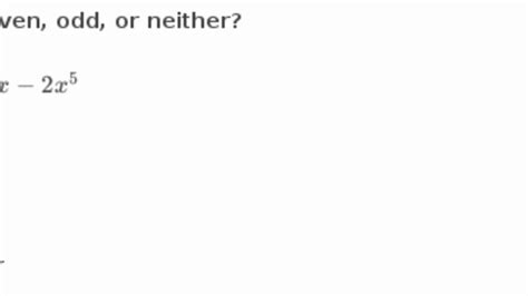 Quiz On Even And Odd Functions And Transofrmations Sale