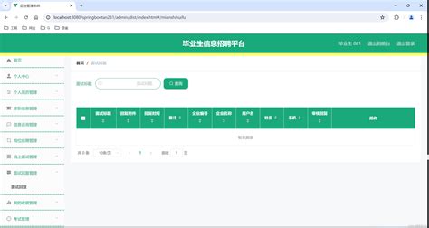 Springboot Vue毕业生信息招聘平台ppt Csdn博客