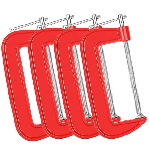 6 Inch C Clamps Set 4 Piece Heavy Duty Steel C Clamp