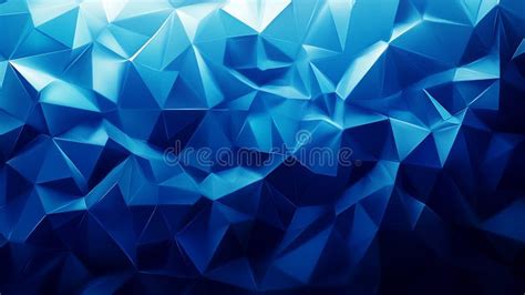 Abstract Blue Geometric Pattern Low Poly Background Texture Stock