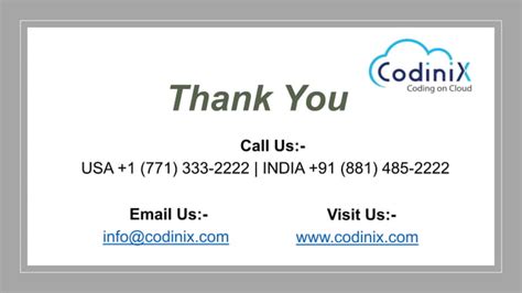 Codinix Go To Partners For Salesforce Customizationpptx