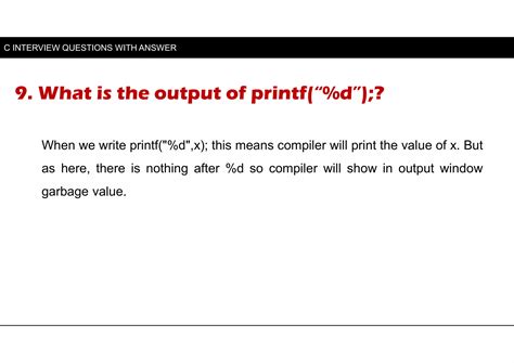 C Interview Questions Ppt