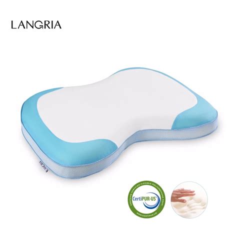 Langria Fashion Curved Memory Foam Bed Pillow Neck Cool Pillow Certipur