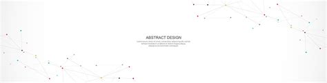 배너 디자인 또는 머리글을 위해 점과 선을 연결하는 추상적 인 배경과 기하학적 패턴 컴퓨터 네트워크에 대한 스톡 벡터 아트 및